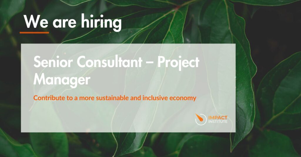 Senior Consultant - Project Manager Vacancy Impact Institute